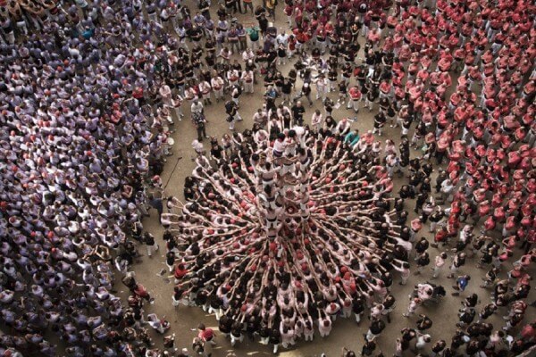 Les tours humaines des Concurs de Castells à Tarragone