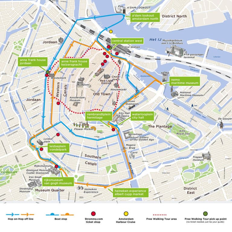 Cartes et plans détaillés d’Amsterdam