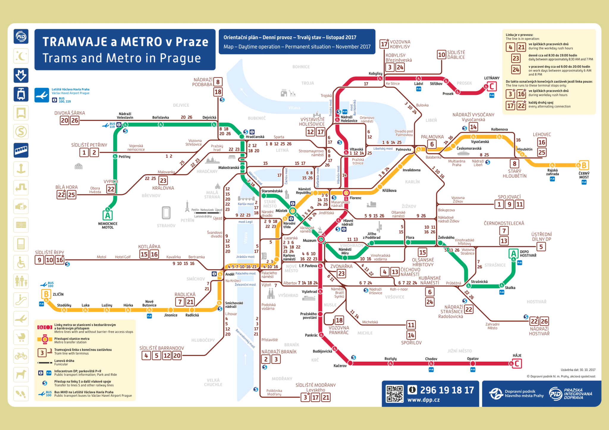 Cartes et plans détaillés de Prague