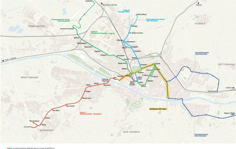 Cartes et plans détaillés de Florence