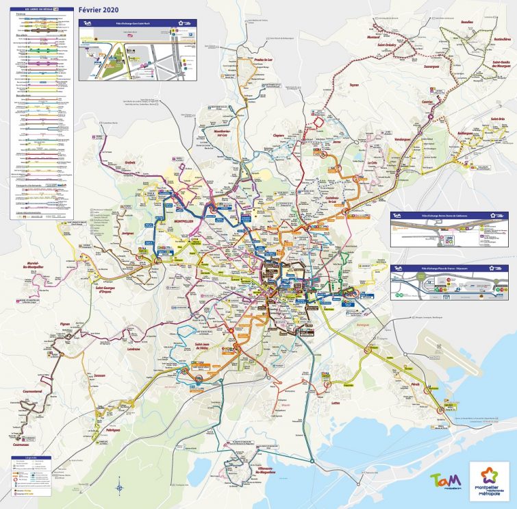 Cartes et plans détaillés de Montpellier